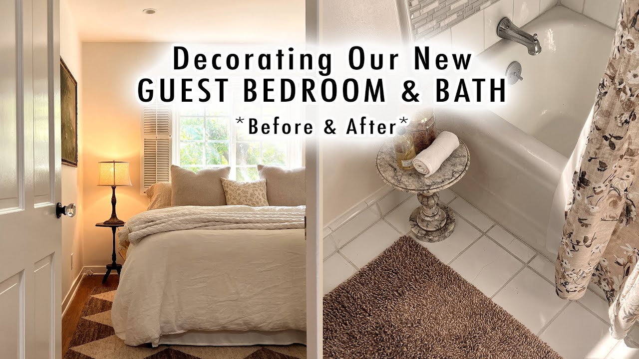 Guest bedroom and bath makeover on a budget before and after