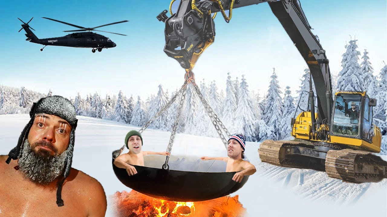 Roman Atwood and Cleetus nearly boiled alive in giant cauldron