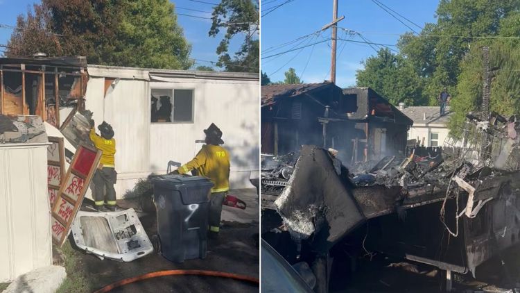 5 people displaced, 3 dogs killed in Sacramento house and trailer fire