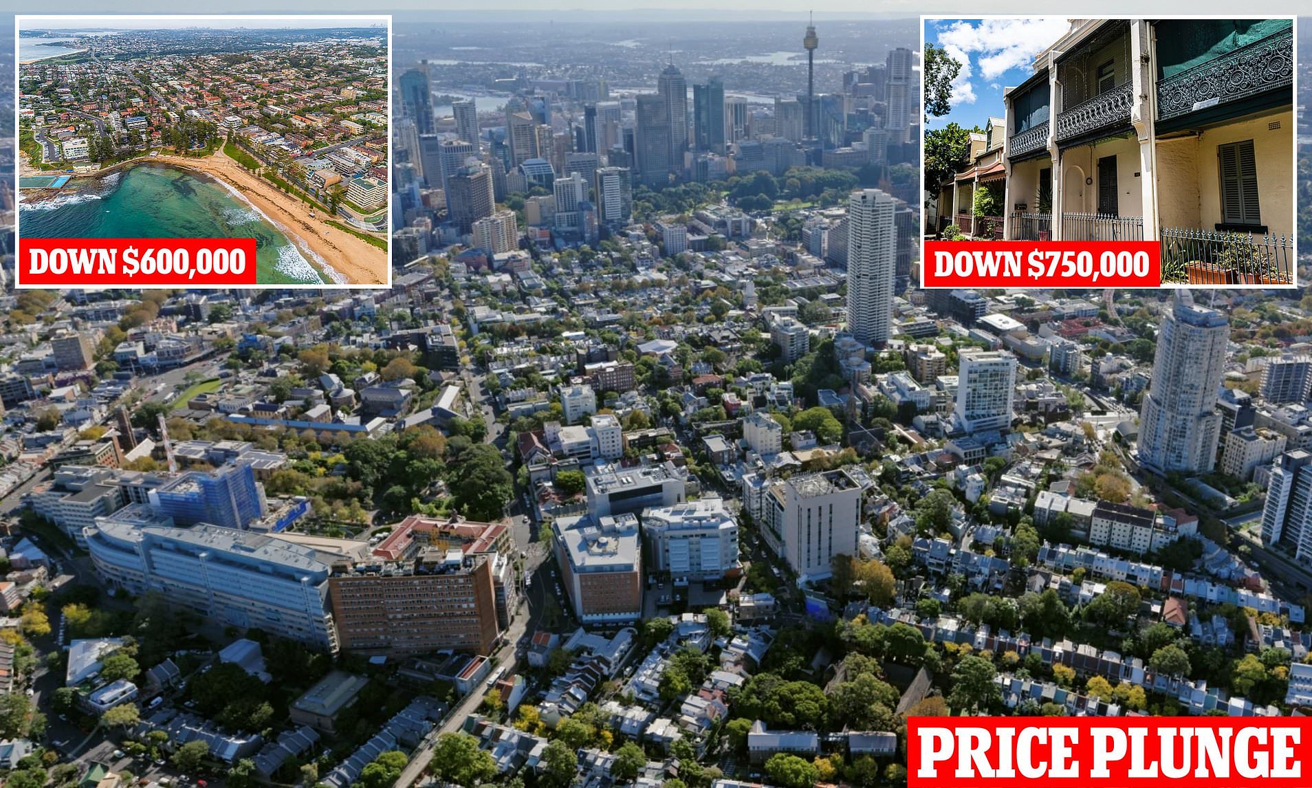 The ritzy suburbs in one Aussie city where house prices are plummeting