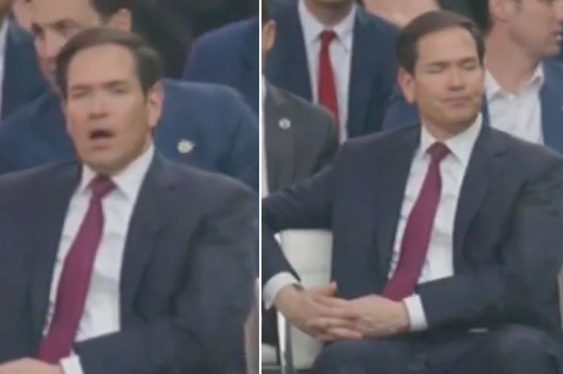 'Bored' Marco Rubio caught yawning as Trump military parade attendance ...