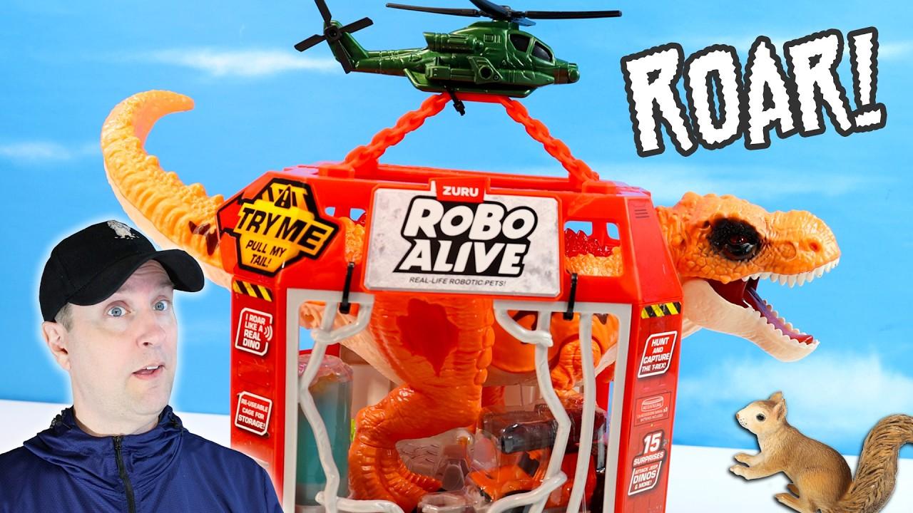 Robo Alive Dino Escape Hunt And Capture The T Rex Helicopter Cage Review