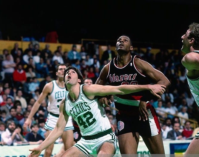 Boston Celtics jersey history No. 42 - Mark Acres (1987-89)