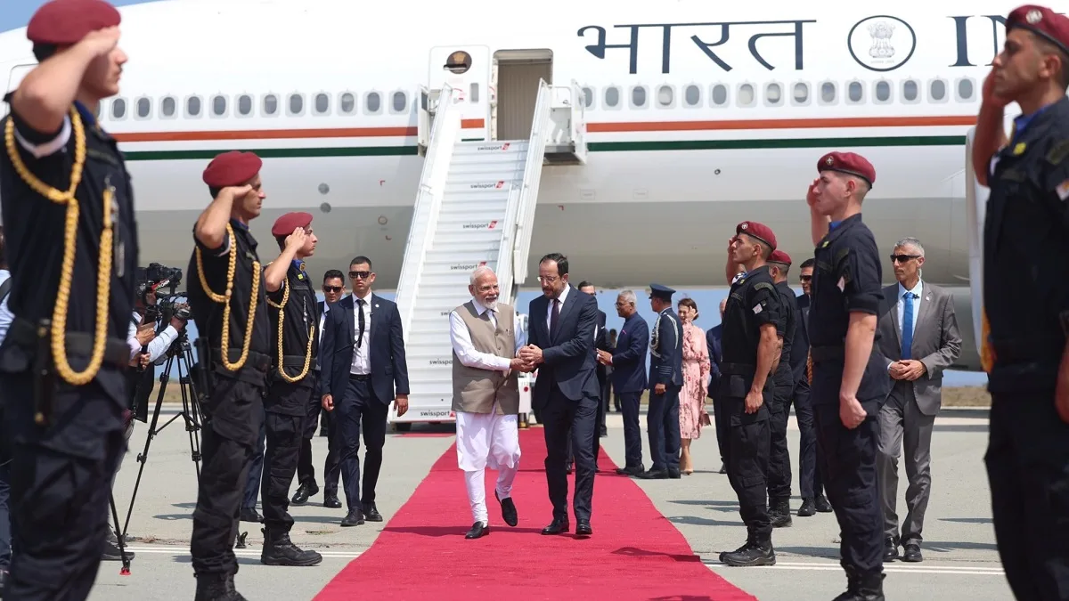PM Modi arrives in Cyprus on a historic visit