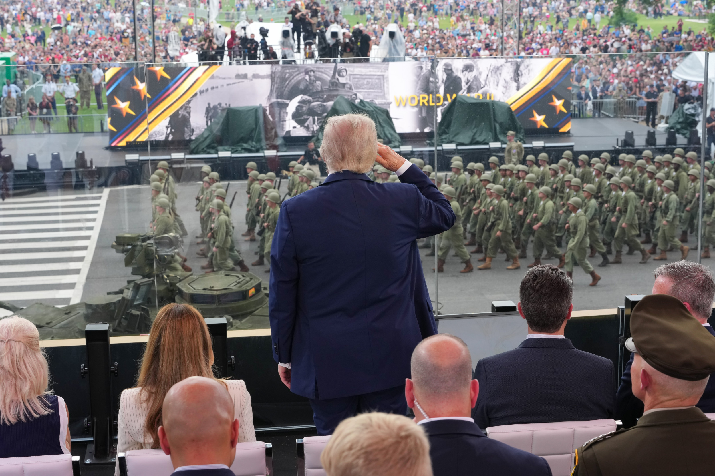 Did military parade crowd leave en masse? What we know