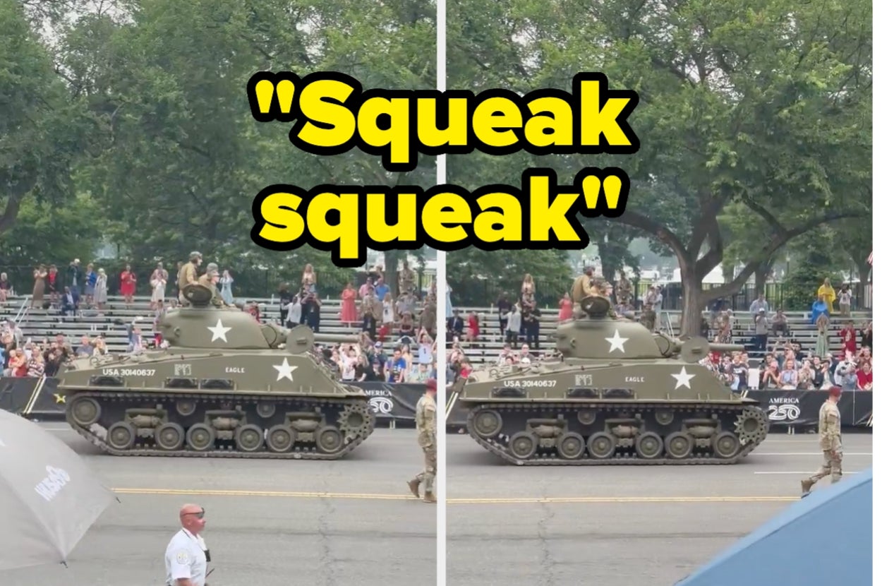 The Internet Is Truly Losing It Over This Squeaky Tank And Empty Crowd ...