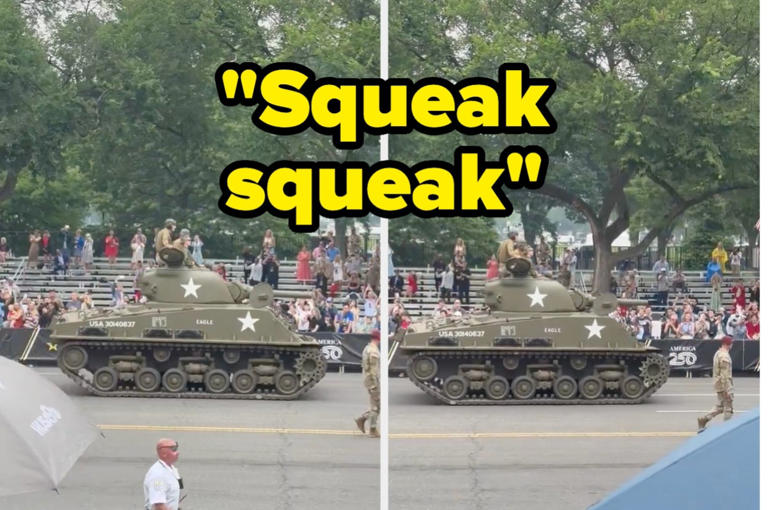 The Internet Is Truly Losing It Over This Squeaky Tank And Empty Crowd ...