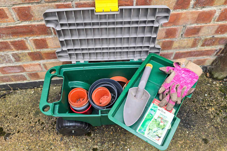 This Rolling Storage Cart Is So Cute and Perfect for My Small Backyard