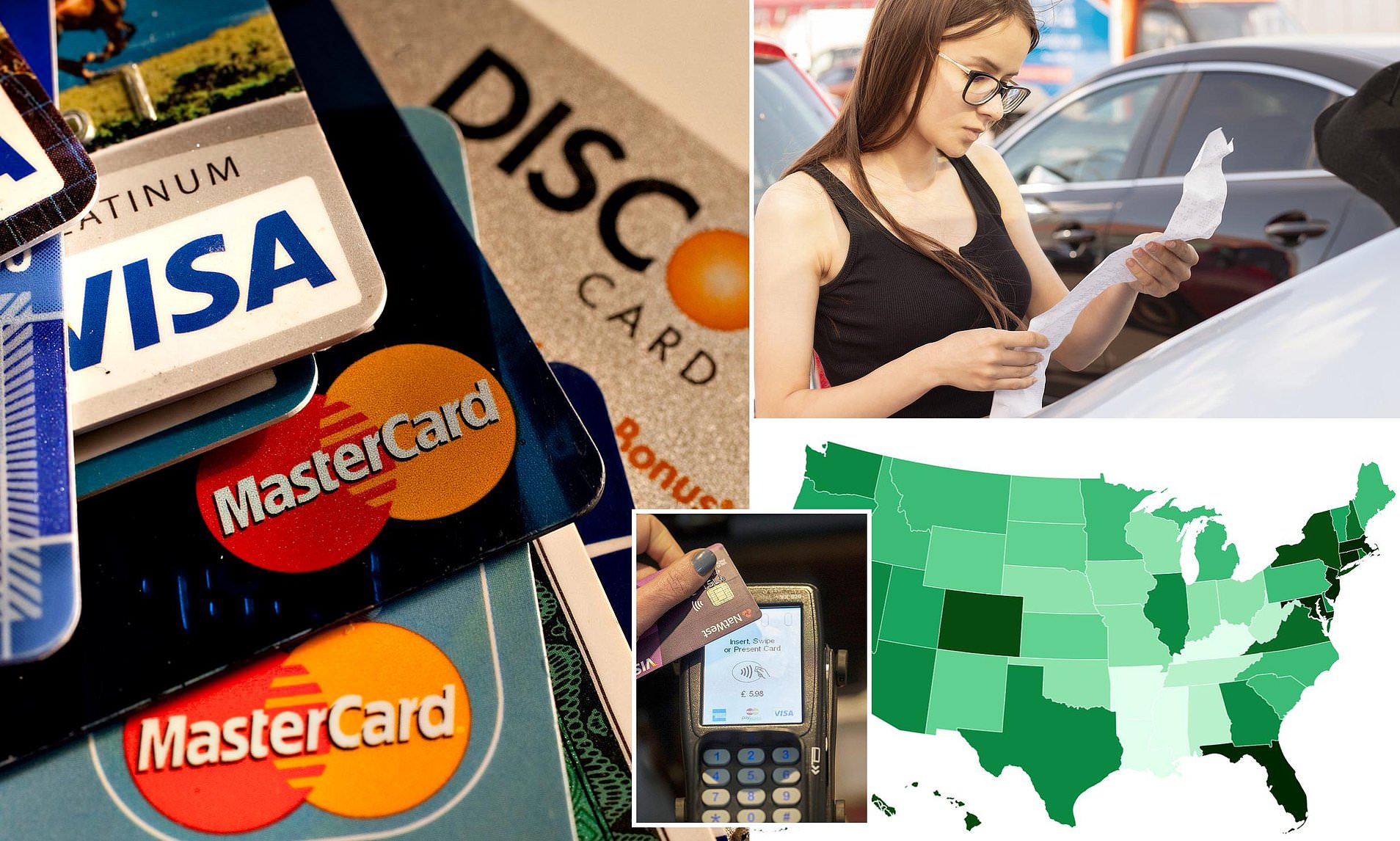The six states with the most credit card debt revealed as borrowing ...