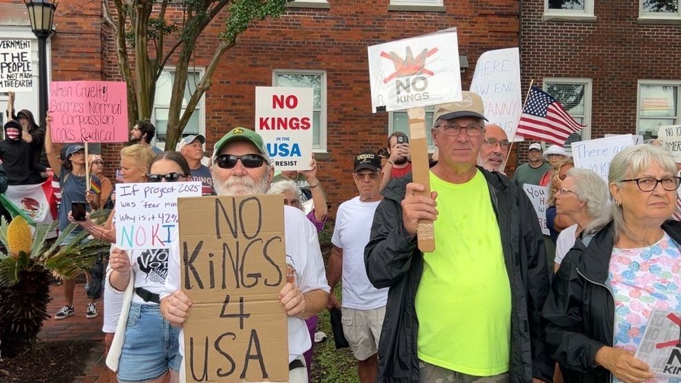 'Here to be supportive': Protestors join 'No Kings' rally at Myrtle ...