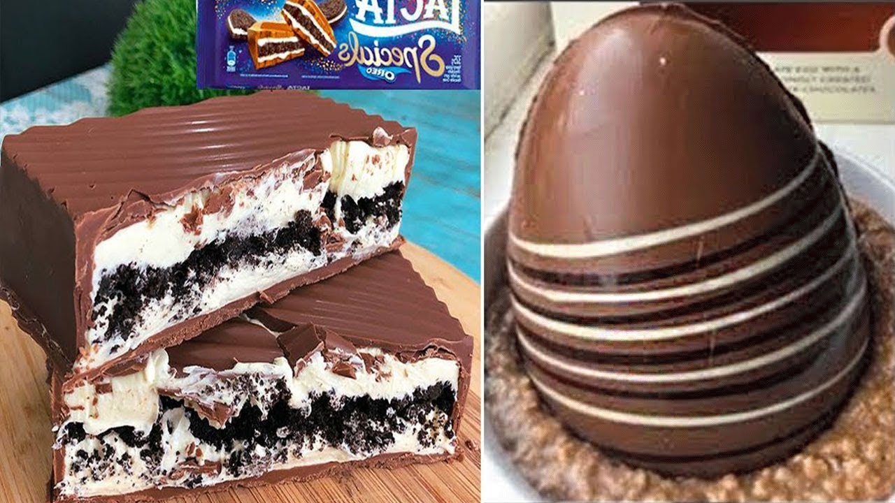 Oreo Chocolate Block & Striped Egg Treat 🍫🥚 | Satisfying Dessert ...