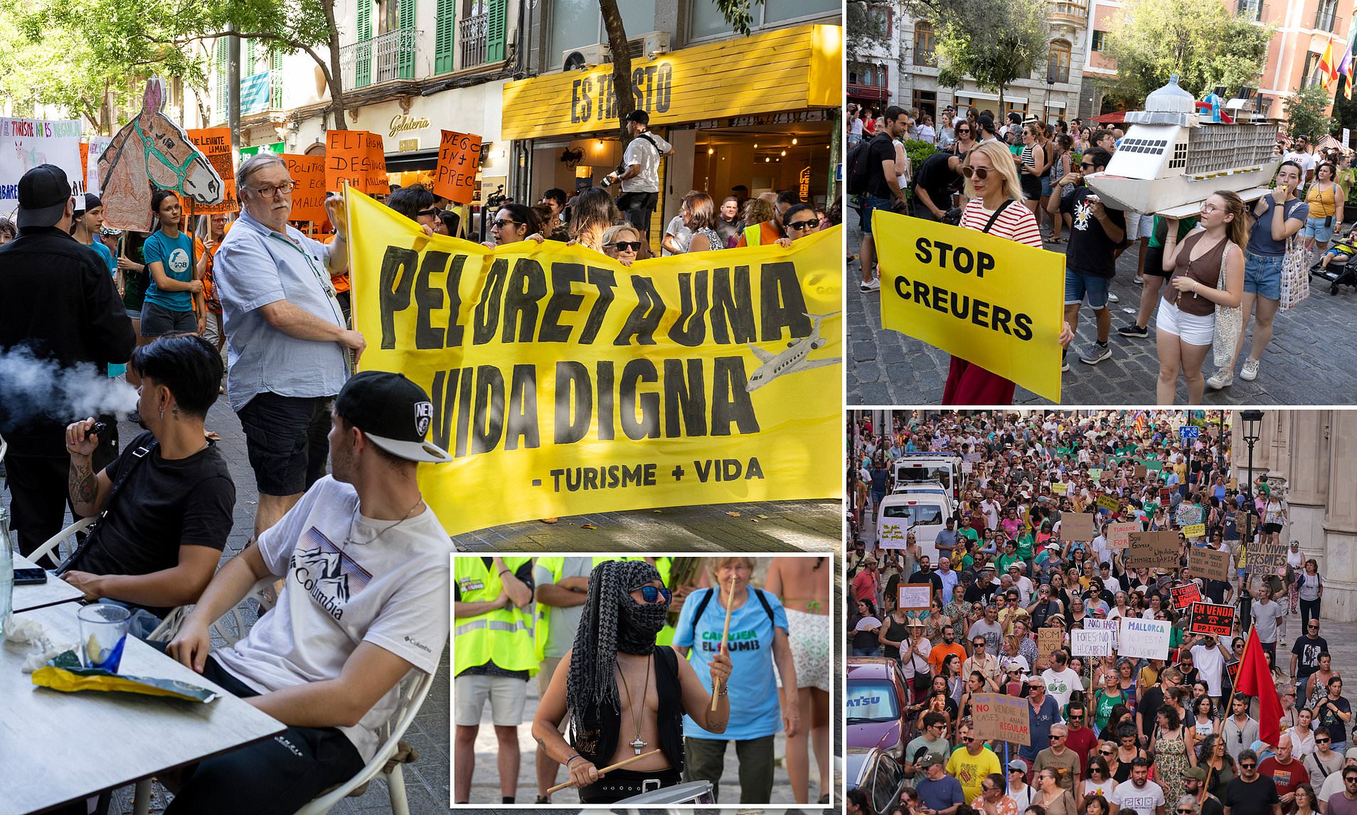 Furious Spaniards demand Brits 'go home' as they march through streets ...