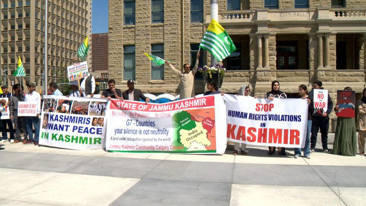 Hundreds of protesters rally in downtown Calgary ahead of G7 summit