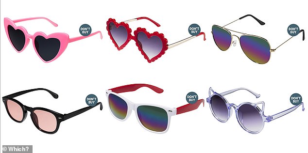 The cheap sunglasses with little to no UV protection - putting your child at risk of BLINDNESS