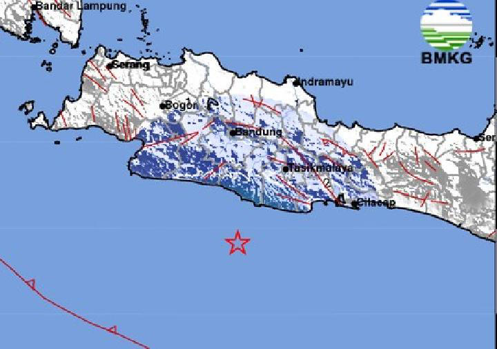 BMKG: Tasikmalaya Diguncang Gempa M4,8 Dekat Tengah Malam