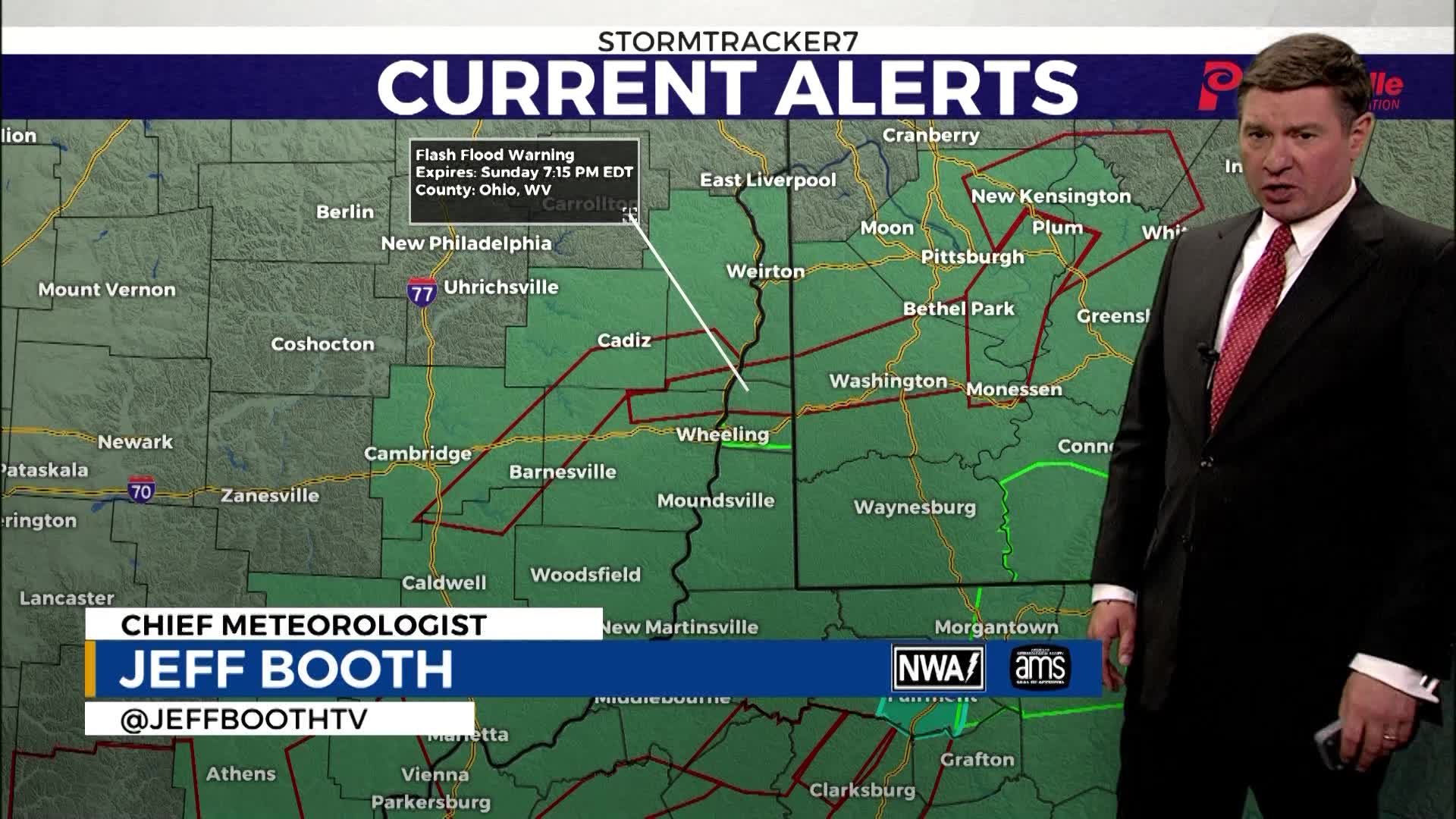 7News Weather Forecast for Sunday evening