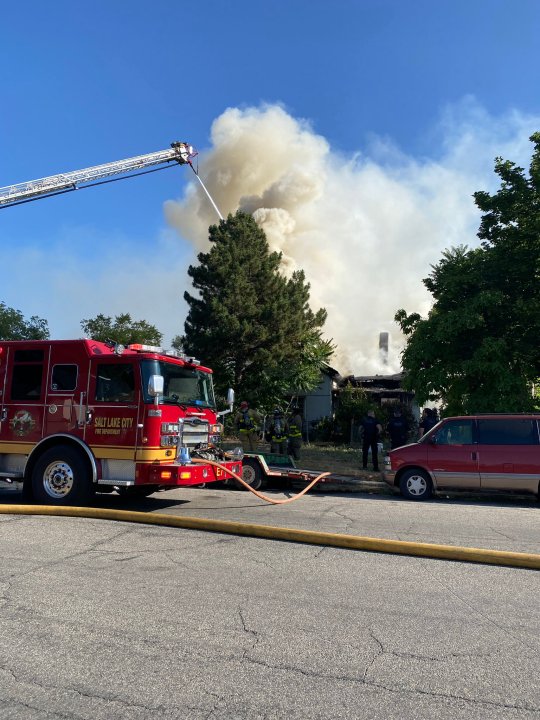 Crews respond to structure fire in Salt Lake City