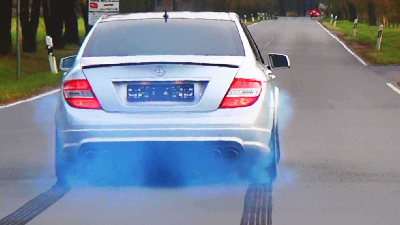 Mercedes C63 AMG W204 – Burnout, Acceleration & 6.2L V8 Sound Show