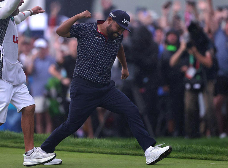 2025 US Open: J.J. Spaun drains 64-foot putt to win after a soggy ...