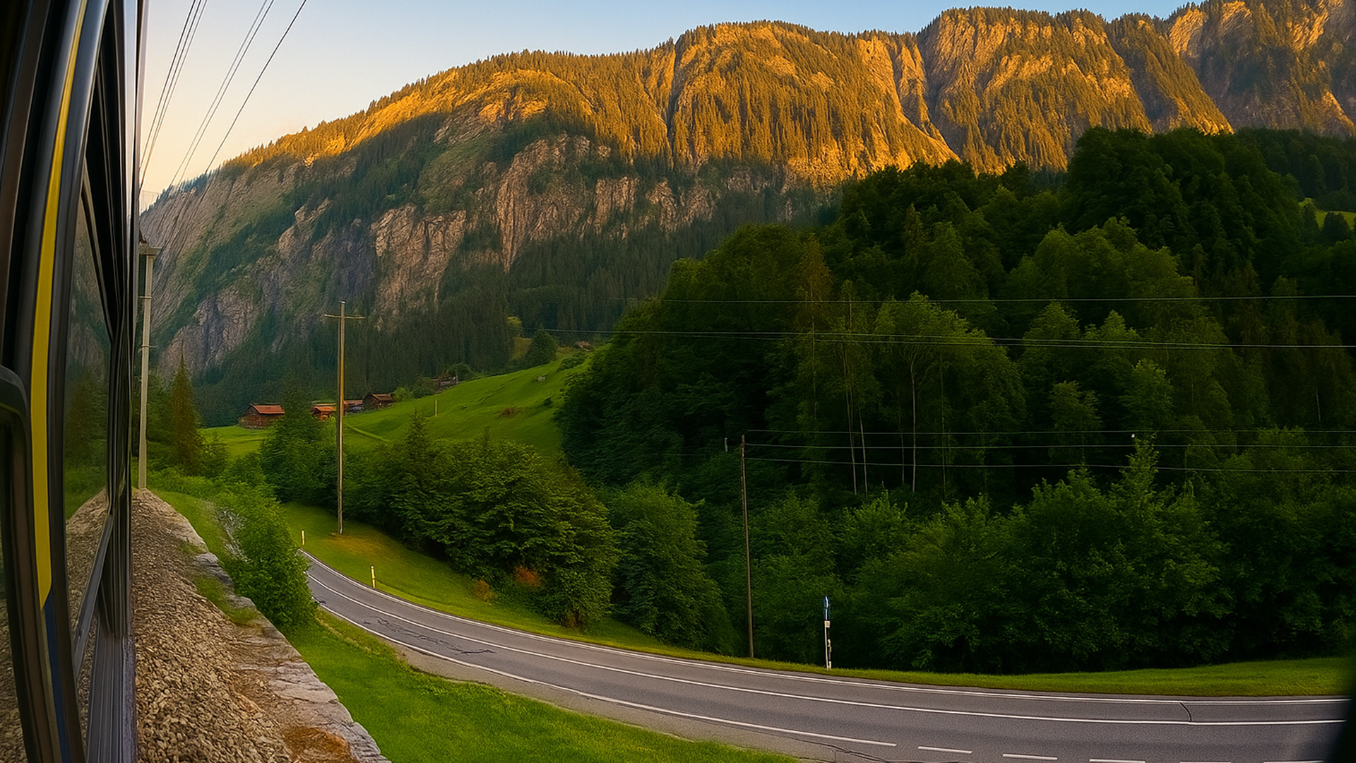 Viaggio in Treno tra le Alpi: Grindelwald al Tramonto (4K)