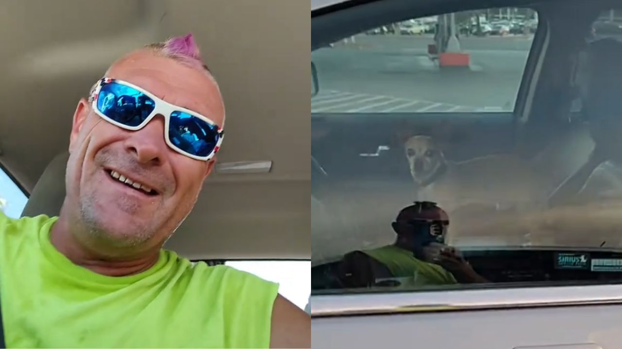 Egy férfi fenyegetőzik, hogy betöri egy autó ablakát, hogy kiengedje a csivavát, és vitát vált ...