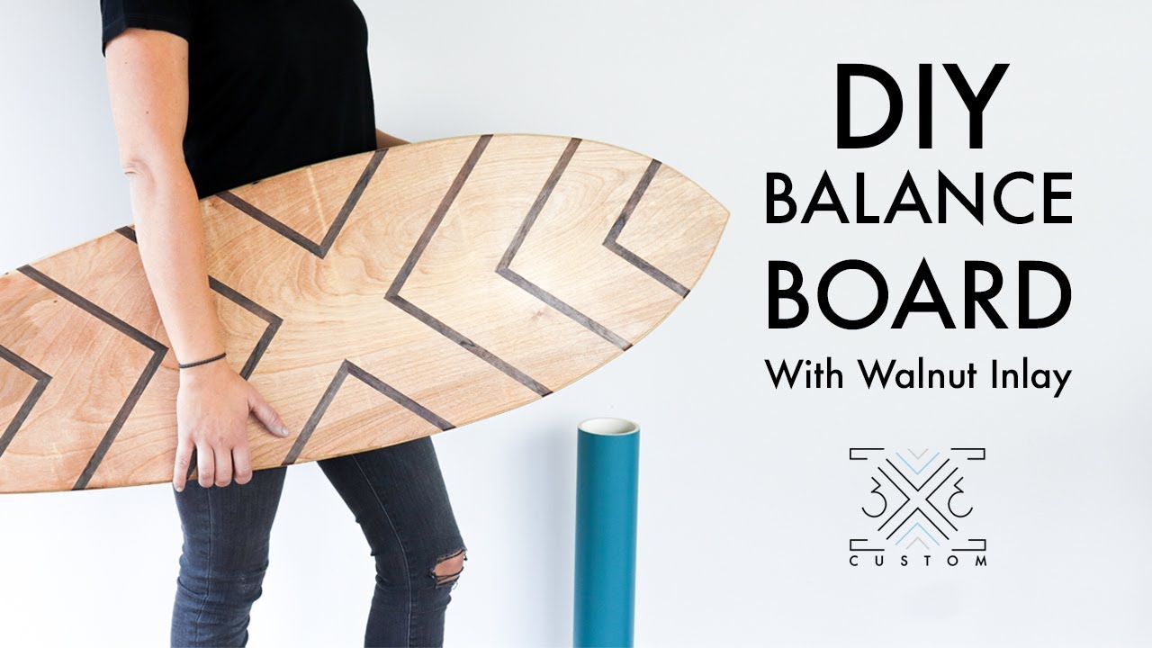 DIY Balance Board with Walnut Inlay // Rail to Rail // Easy DIY Project ...