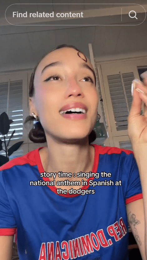Singer Nezza performed national anthem at Dodgers game in Spanish in ...