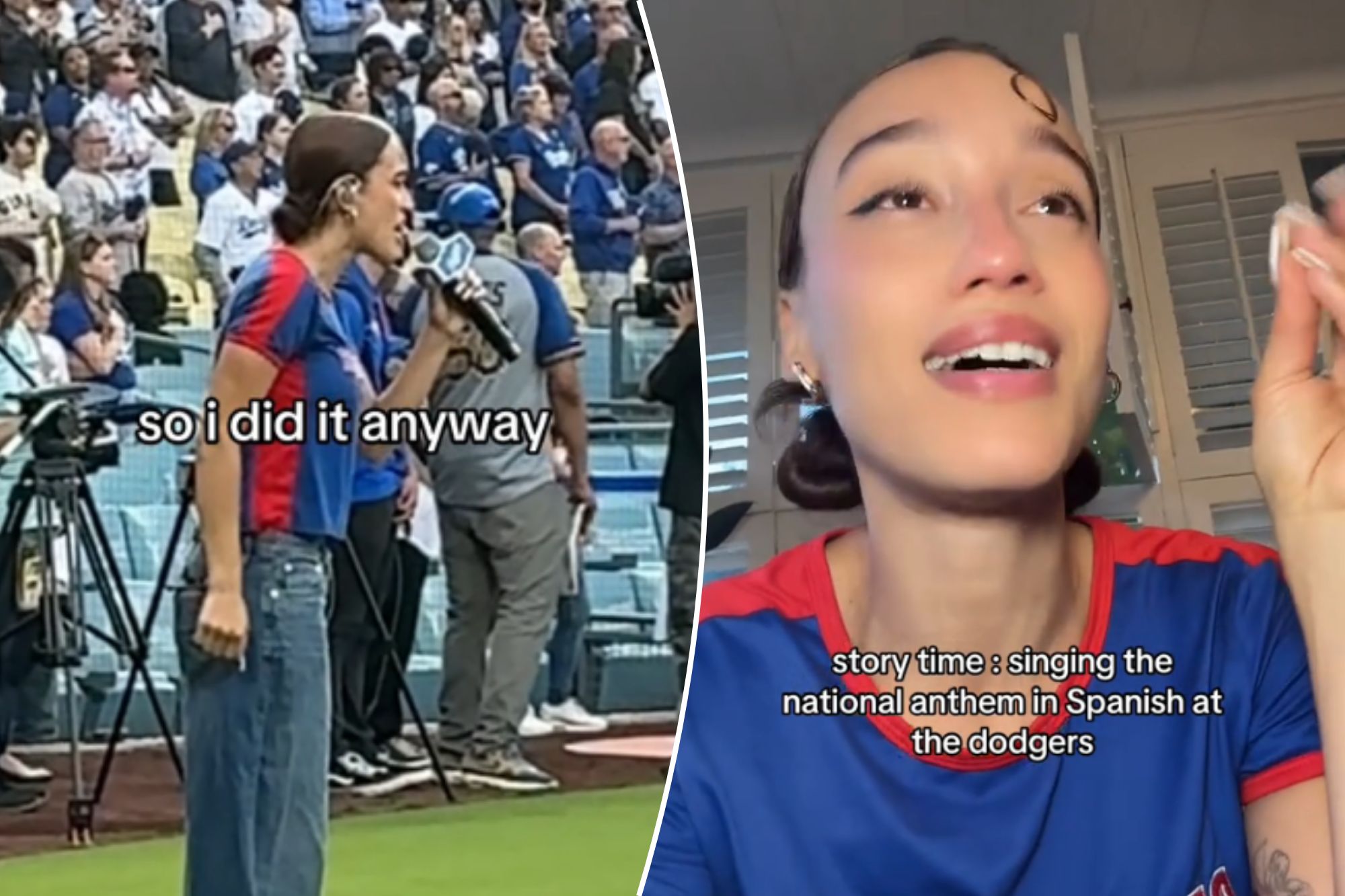 Singer Nezza performed national anthem at Dodgers game in Spanish in ...
