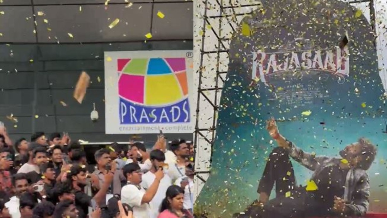 Prabhas's 40-foot cutout unveiled ahead of The Raja Saab teaser. Watch