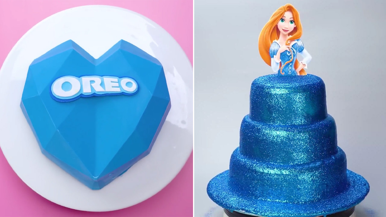 Oreo Heart Cake & Sparkle Princess Tier Cake 💎👑 | Glam Party Desserts ...