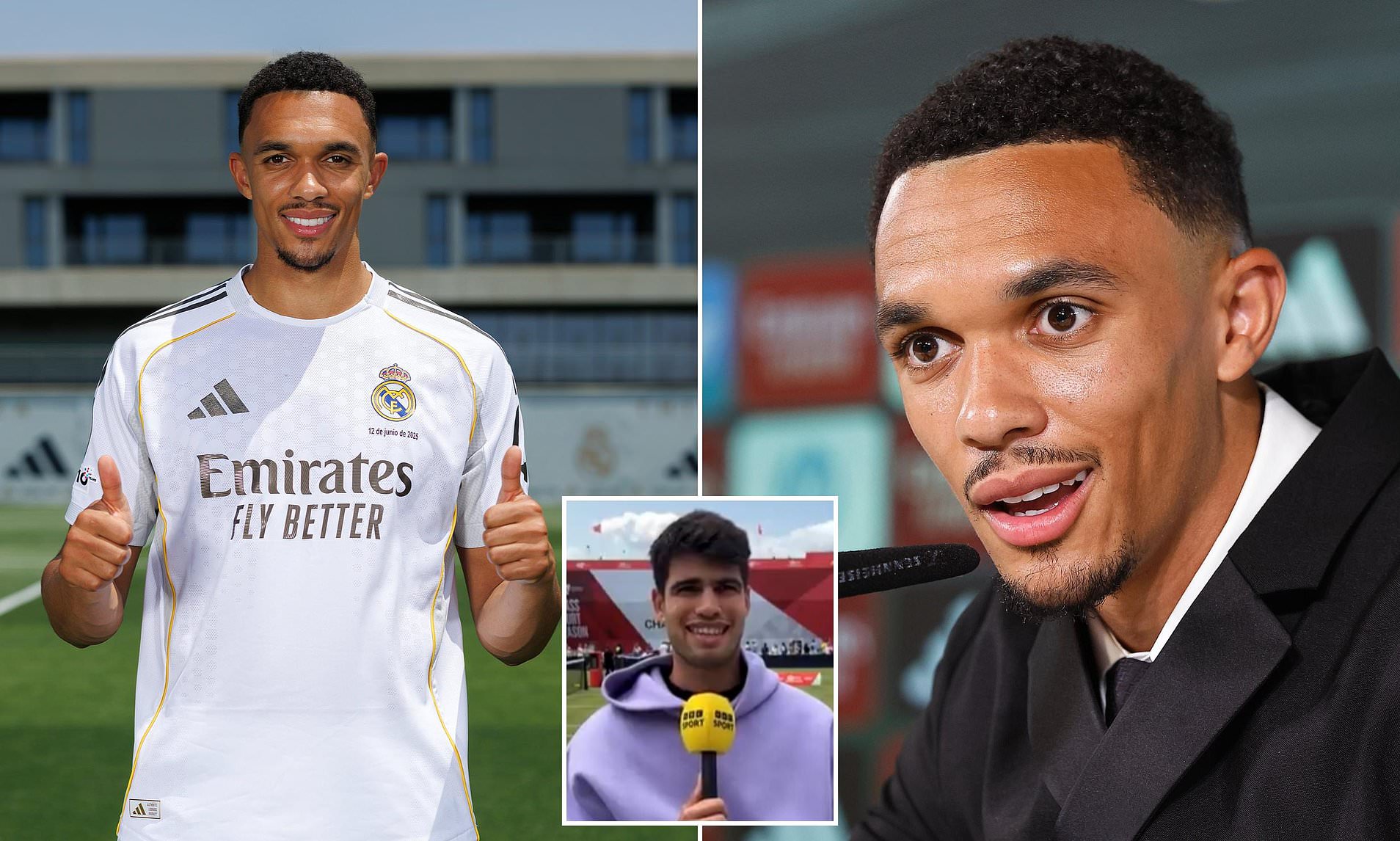 Tennis star and Real Madrid super-fan Carlos Alcaraz makes bold Trent ...