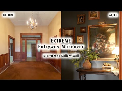 Extreme entryway makeover with a DIY gallery wall