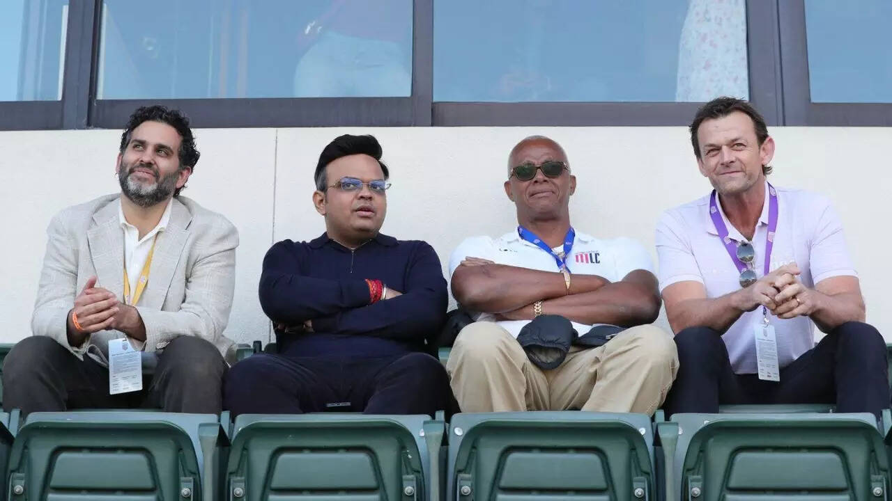 PHOTOS: ICC chief Jay Shah attends MLC double-header at Oakland Coliseum