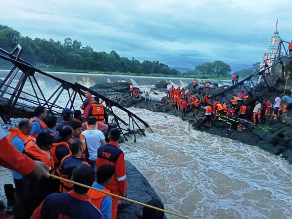 Another disaster in India as bridge collapses leaving 4 dead and 51 injured