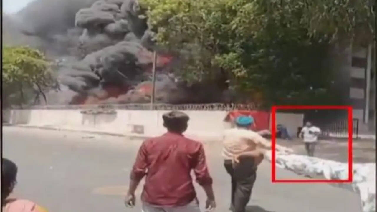 New Footage Shows Lone Survivor Walking Out Of Air India Crash Site ...