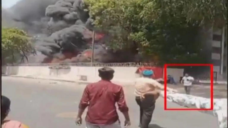 New Footage Shows Lone Survivor Walking Out Of Air India Crash Site ...