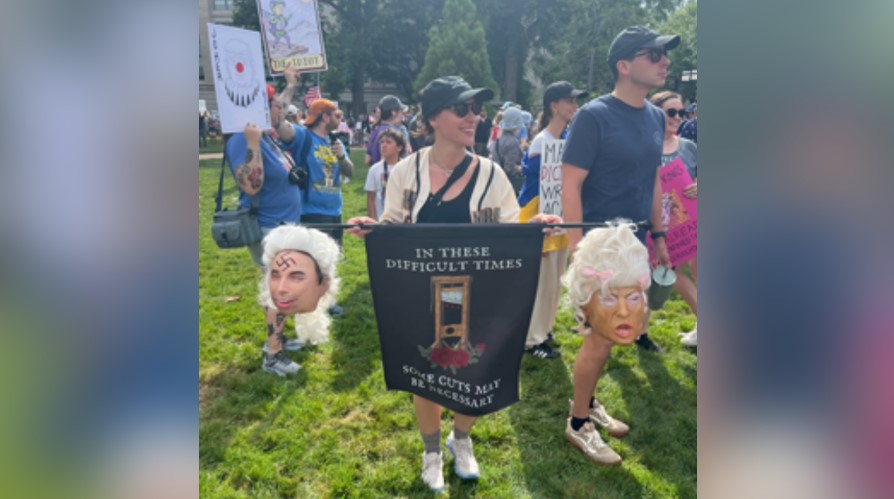 NC Rep. posted photo of guillotine sign from ‘No Kings’ protest