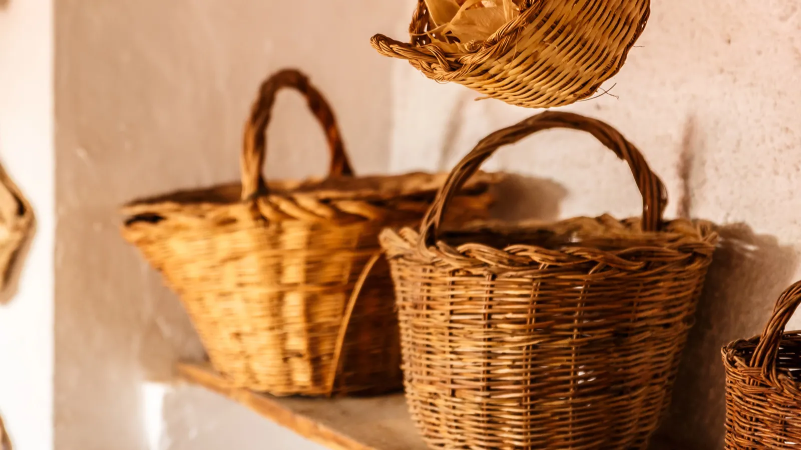 A simple ceiling curtain rod trick that changed my storage game