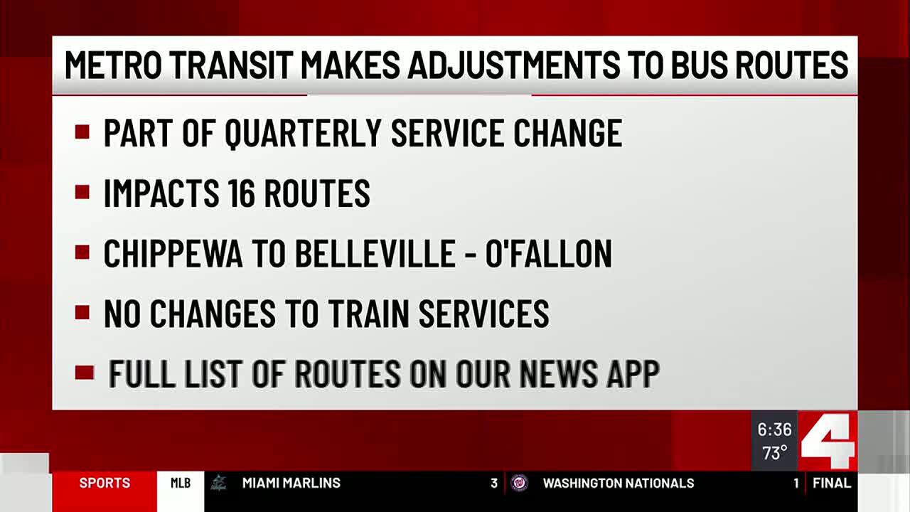 Adjustments to multiple MetroBus routes begin Monday, June 16