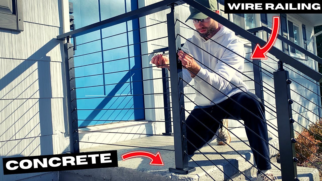 Modern wire railing made easy: DIY installation tutorial