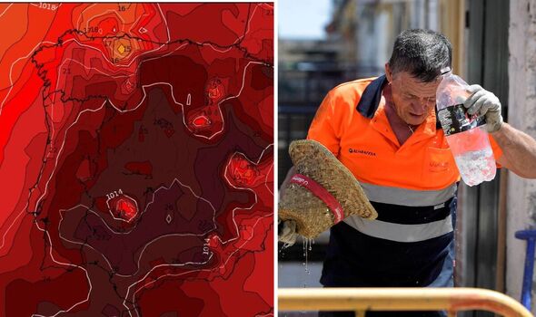 Hot weather maps show blistering 43C Spain heatwave blasting Europe's ...