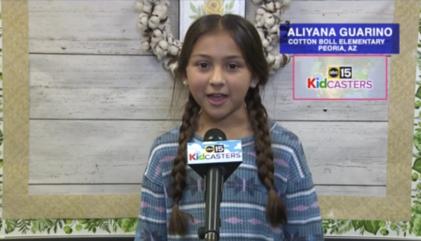Kidcaster Aliyana gives your Monday morning forecast from Cotton Boll Elementary School