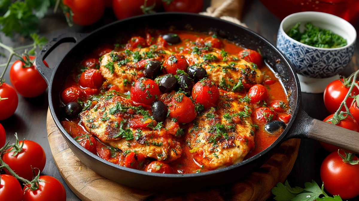 Griechische Hähnchenpfanne: mediterranes One-Pan-Gericht