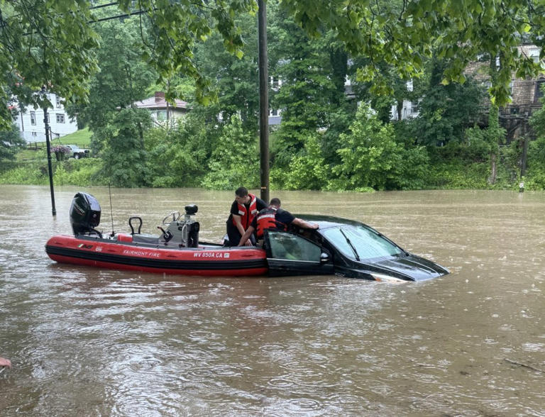 Photos: Bystanders capture water rescues during flash flood in Fairmont