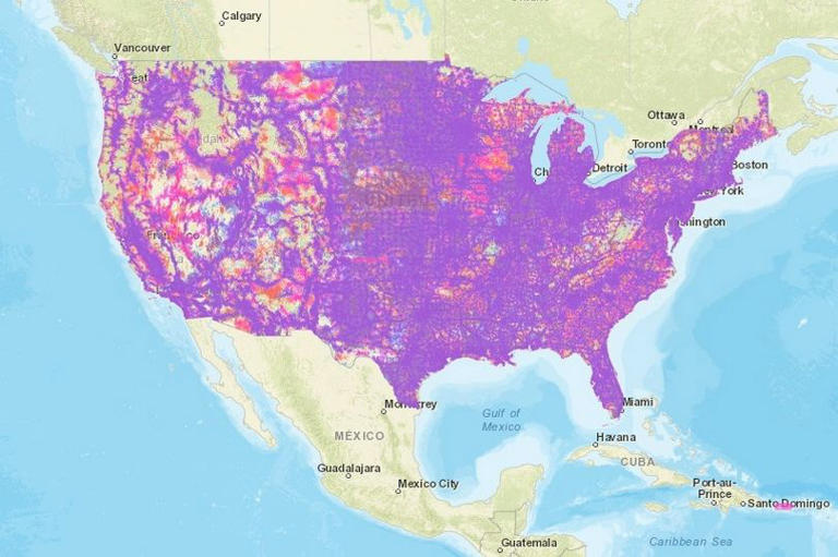 Map exposes large area of MAGA state not covered by Trump's new mobile ...