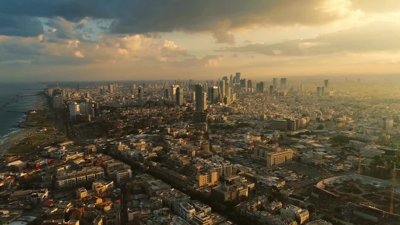 Tel Aviv Skyline: A Drone's Coastal Journey from Ancient Jaffa to Now