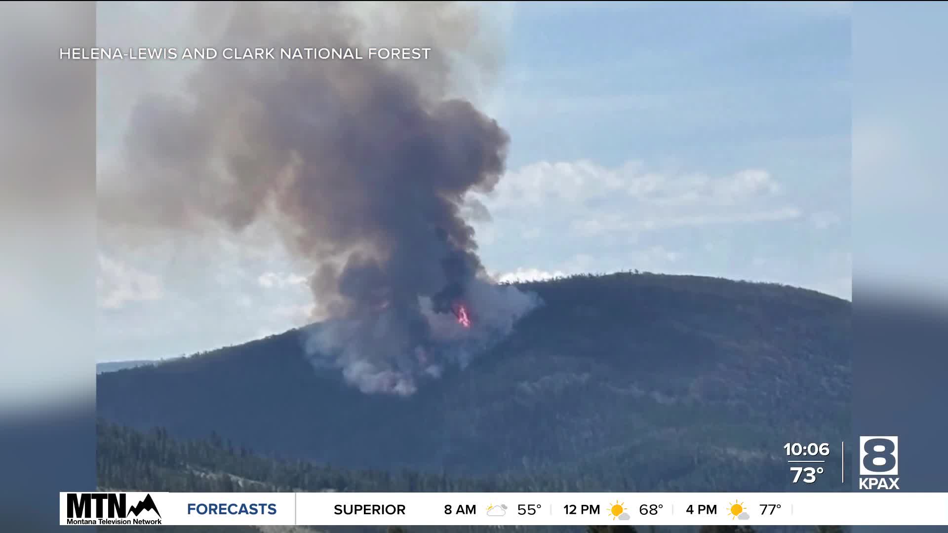 Air resources fighting wildfire burning south of MacDonald Pass