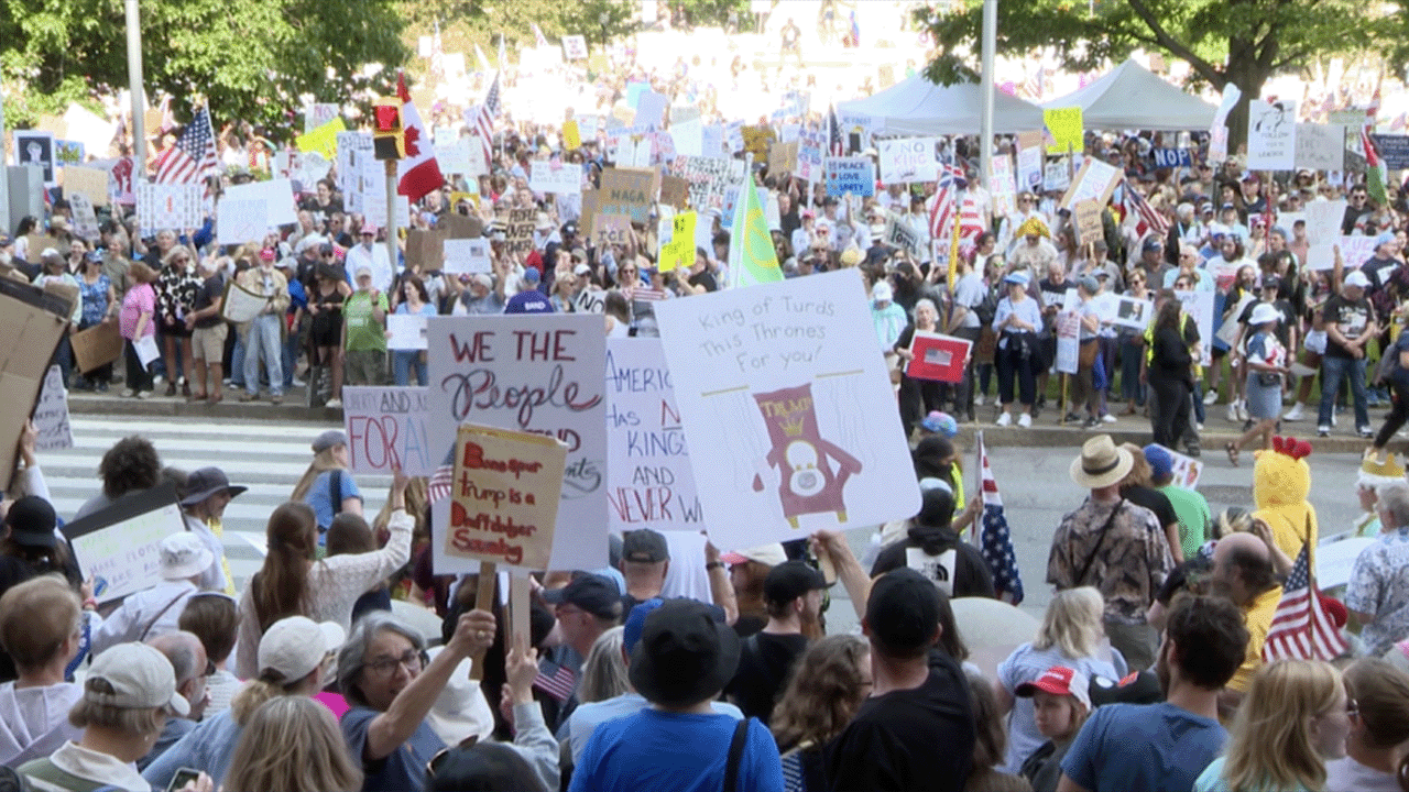 ‘They have got to listen’: Thousands Rally in Buffalo for 'No Kings ...