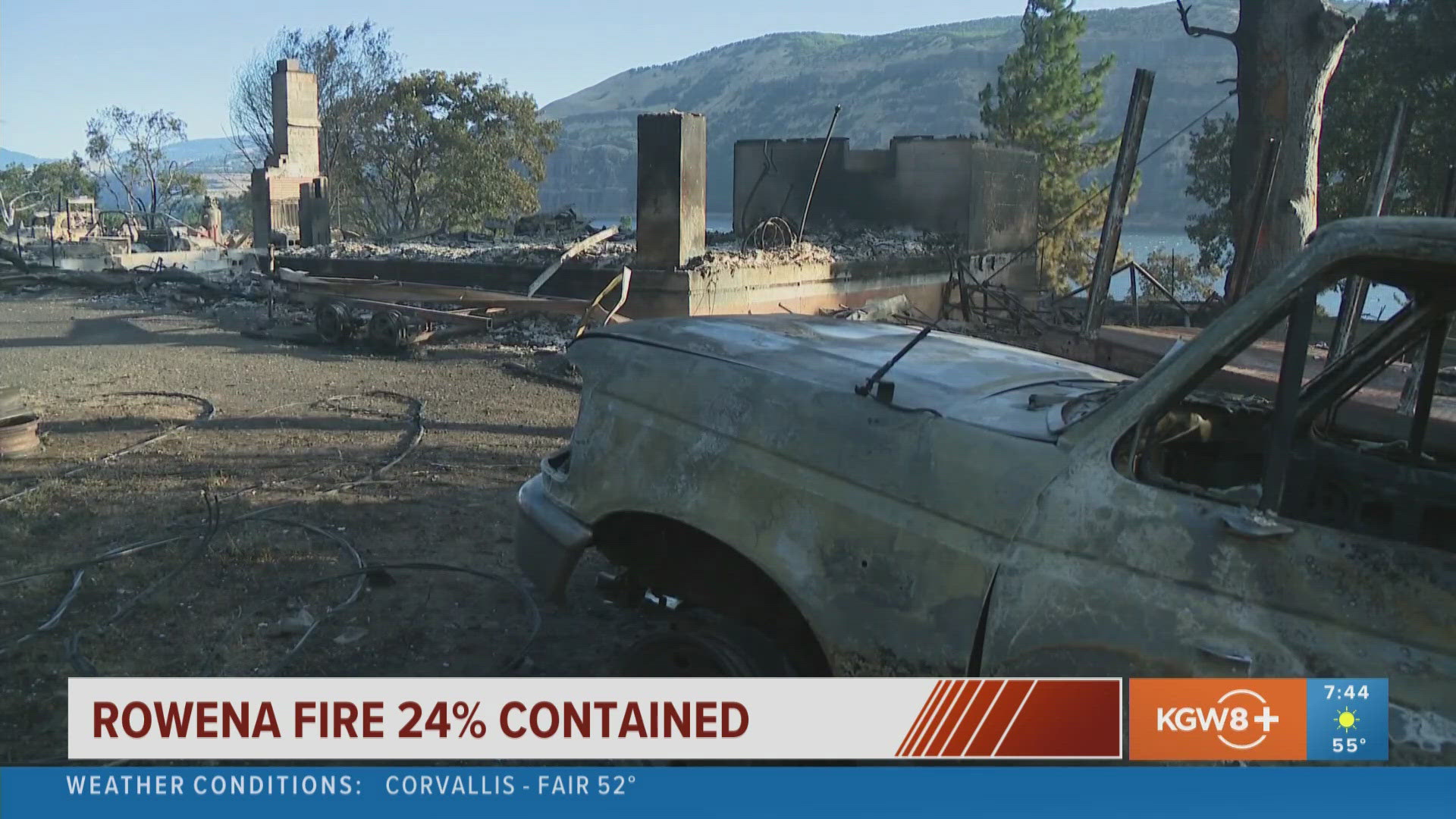 Rowena Fire burns more than 3,600 acres, 24% contained