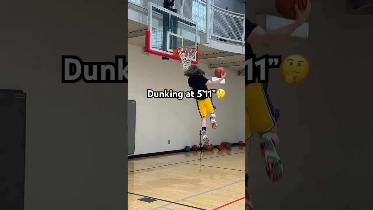 travis reynolds: dunking differences at 5'11 vs 6'0 vs 14ft rim